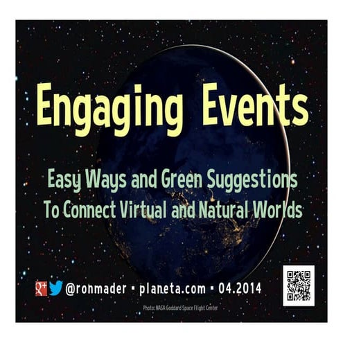 Engaging Events: Easy Ways and Green Suggestions To Connect Virtual and ...