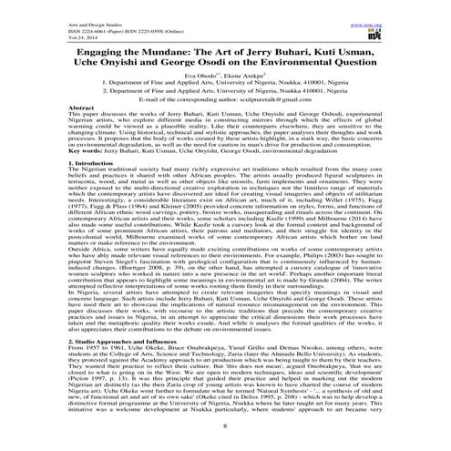 Engaging the mundane the art of jerry buhari, kuti usman | PDF | World ...