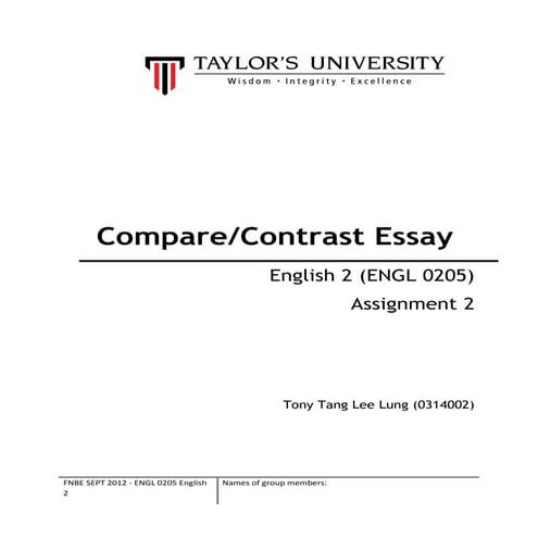 Eng assignment 2 | PDF