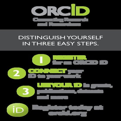 ORCID Banner/Bookmark: Registration is Free and Fast & Register in 3 easy steps | PDF ...