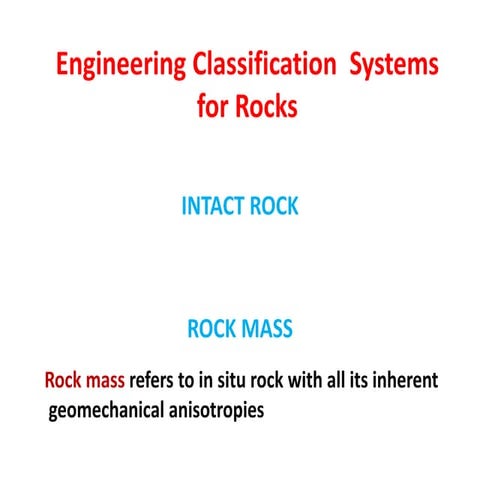 Eng class rock.ppt | Civil Engineering Industry | Industries