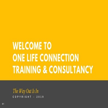 One Life Connection Training & Consultancy Company Introduction 2019 | PDF