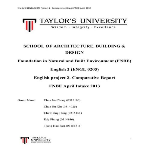 English 2 report | DOCX | Business | Business and Finance