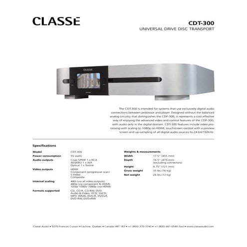 cdt-300 fiche produit | PDF