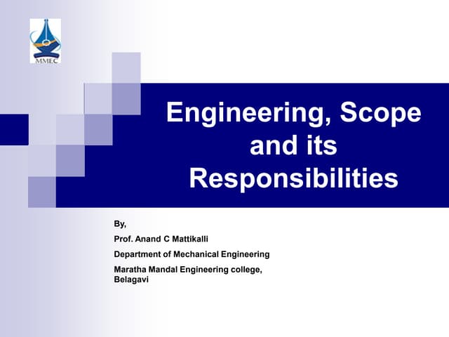 Professional responsibility and the role of the engineer | PPT