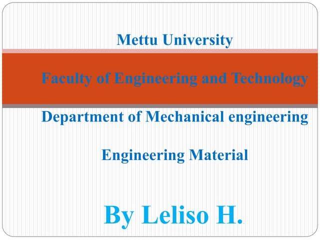 Material and Fabrication Process | PPT