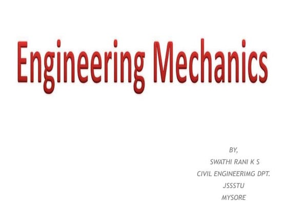 Force System Engineering Mechanics Pdf