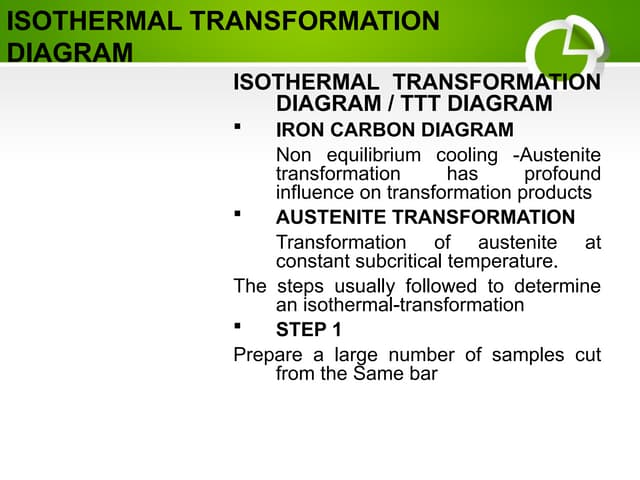 Time-Temperature-Transformation Diagram (TTT Diagram) | PDF