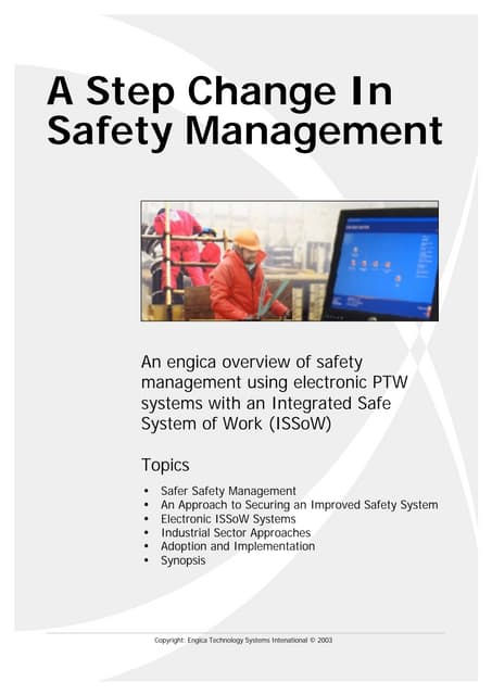 Engica Q4 Safety brocure - Permit to Work - ISSOW | PDF