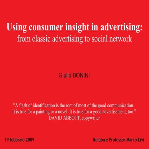 [Eng] The use of consumer insight in Advertising: from classic ...