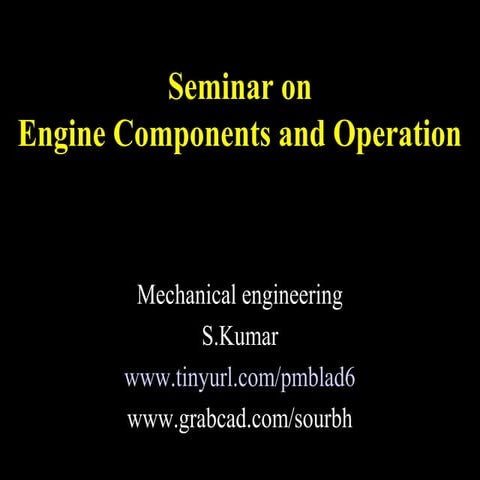 Engine components and operation | PPT | Chemistry | Science