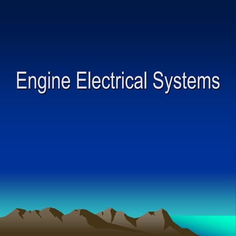Engine electrical systems | PPTX