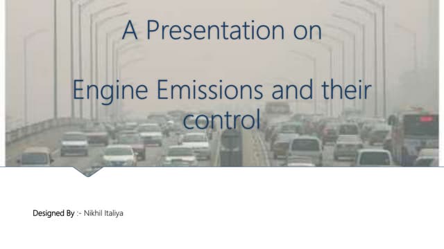 IC engines -emission and its control | PPTX