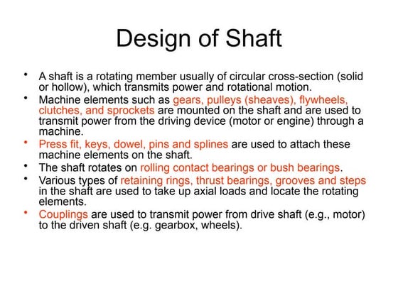 VARIOUS a shaft for engineering design.pptx