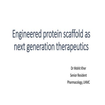 Engineered scaffold protein | PPTX