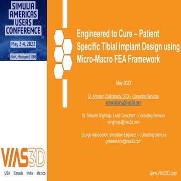 Engineered to Cure – Patient Specific Tibial Implant Design using Micro ...