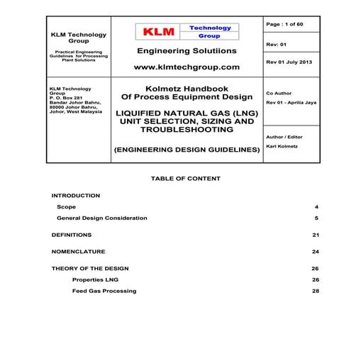Liquified Natural Gas Units Selection, Sizing and Troubleshooting | PDF
