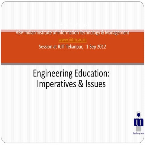 Engineering education-rjit-2012 | PDF