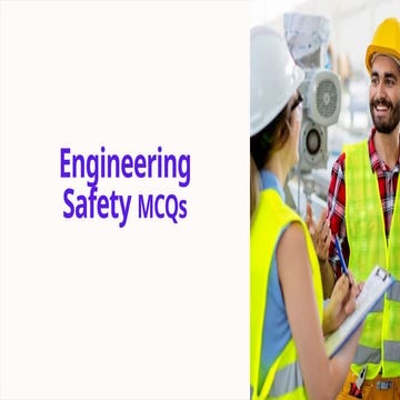 Engineering Safety MCQs question bank for students reference | PPT