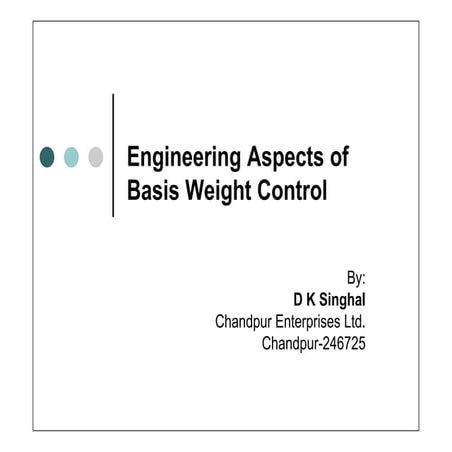 Engineering aspects of basis weight control | PPT