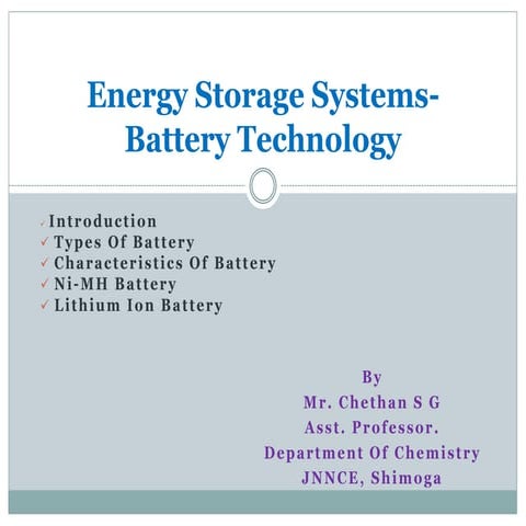 Lead storage battery | PPTX