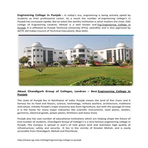 Engineering college in punjab | PDF