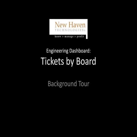 Engineering dashboard tickets by board | PPTX