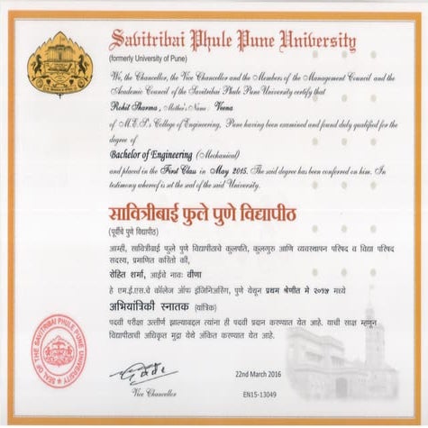 Degree Certificate | PPT