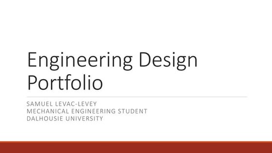 Mechanical Design Portfolio | PPT