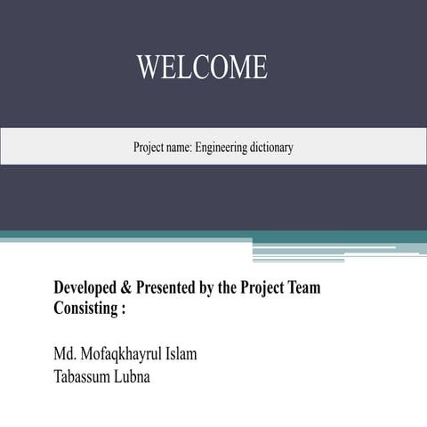 Engineering dictionary | PPTX