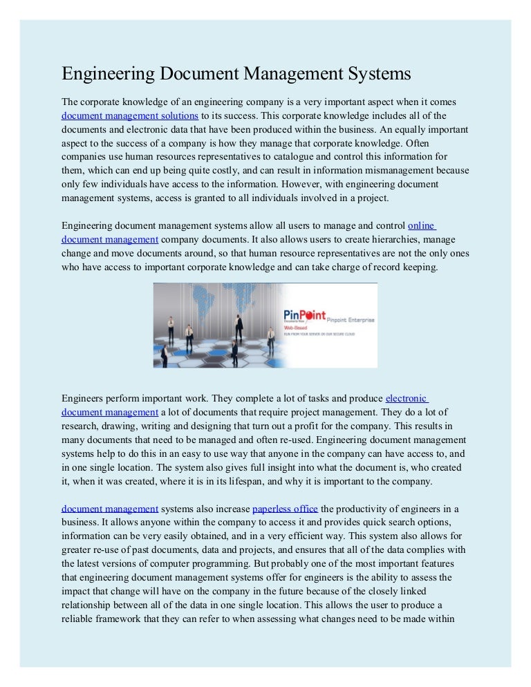 Engineering document management systems