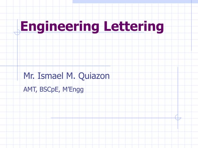 TLE 9 (Technical Drafting) - Lettering