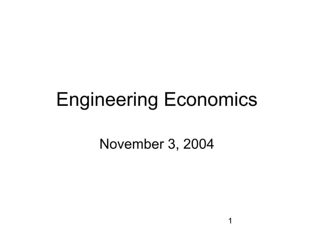 The 7 principles of Engineering Economy | PPTX