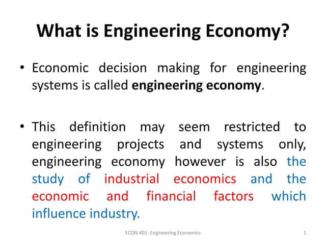 Economic engineering