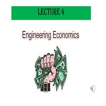 Engineering Economy - Lecture [4], Compound interest | PDF