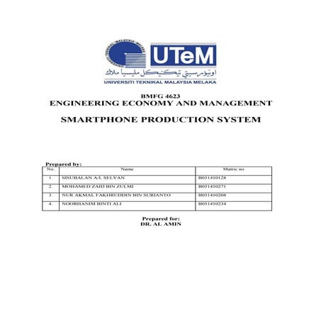 SMARTPHONE PRODUCTION SYSTEM | PDF