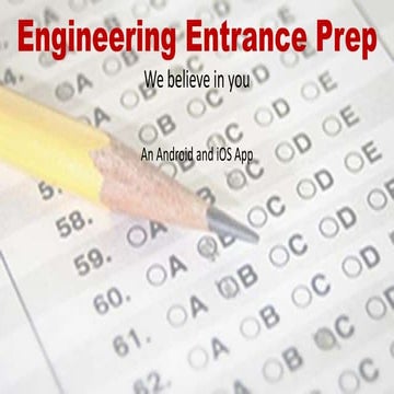 Engineering entrance prep | PPTX