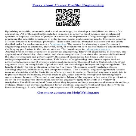 Engineering Essay Sample | PDF
