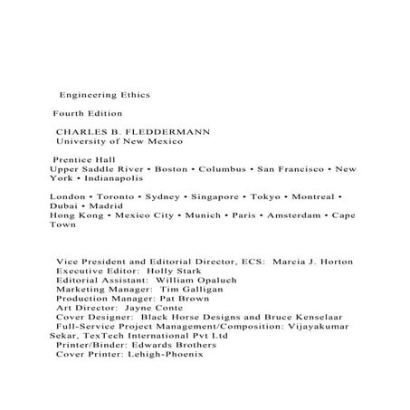 Engineering Ethics Fourth Edition CHARLES B.docx