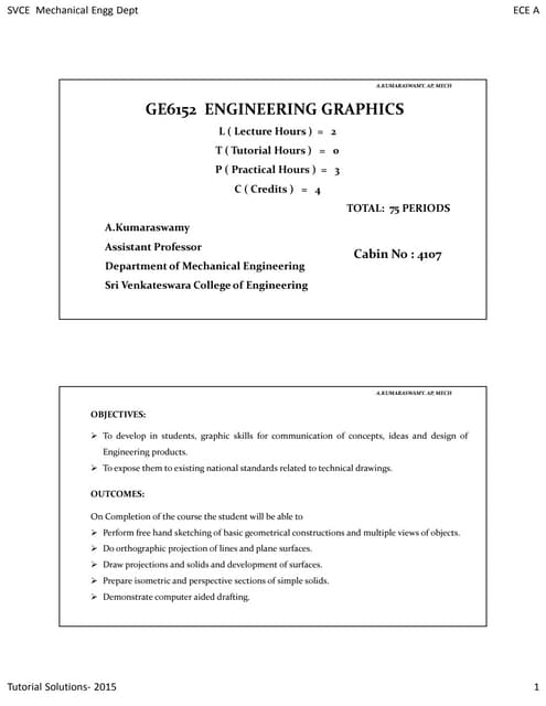 Engineering Graphics-Free Hand sketch | PPT