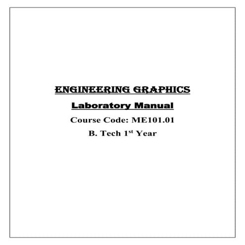 Engineering graphics manual 2014 2015 | PDF