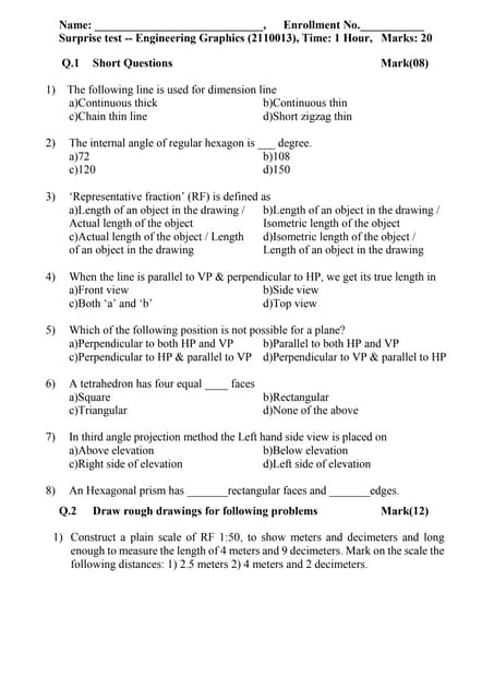 Ge6152 ENGINEERING GRAPHICS | PDF