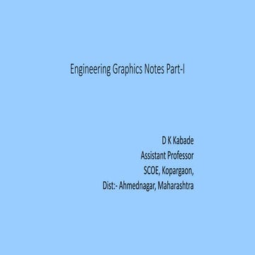 Engineering graphics notes part i | PPT