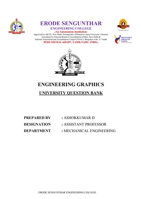 Engineering graphics manual 2014 2015 | PDF