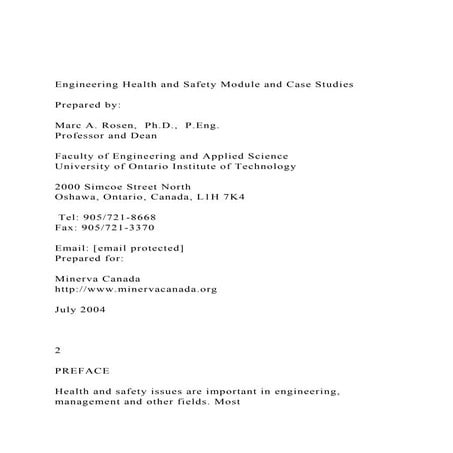 Engineering Health and Safety Module and Case StudiesPrepa.docx