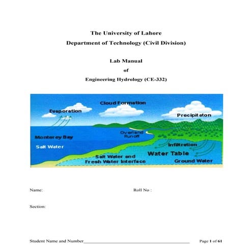 Engineering hydrology lab manual | PDF