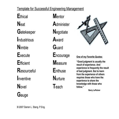 Engineering Management Template | PPT