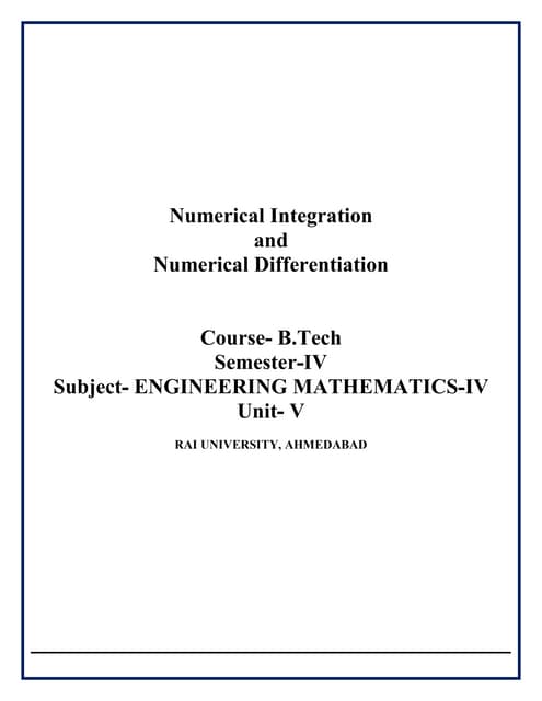 Engineering Mathematics-IV_B.Tech_Semester-IV_Unit-II | PDF
