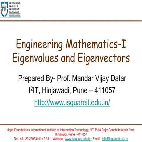 Engineering Mathematics with Examples and Applications | PPTX