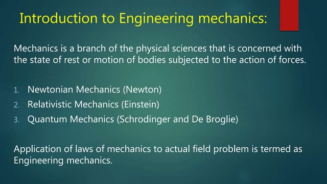Force System-Engineering Mechanics | PDF